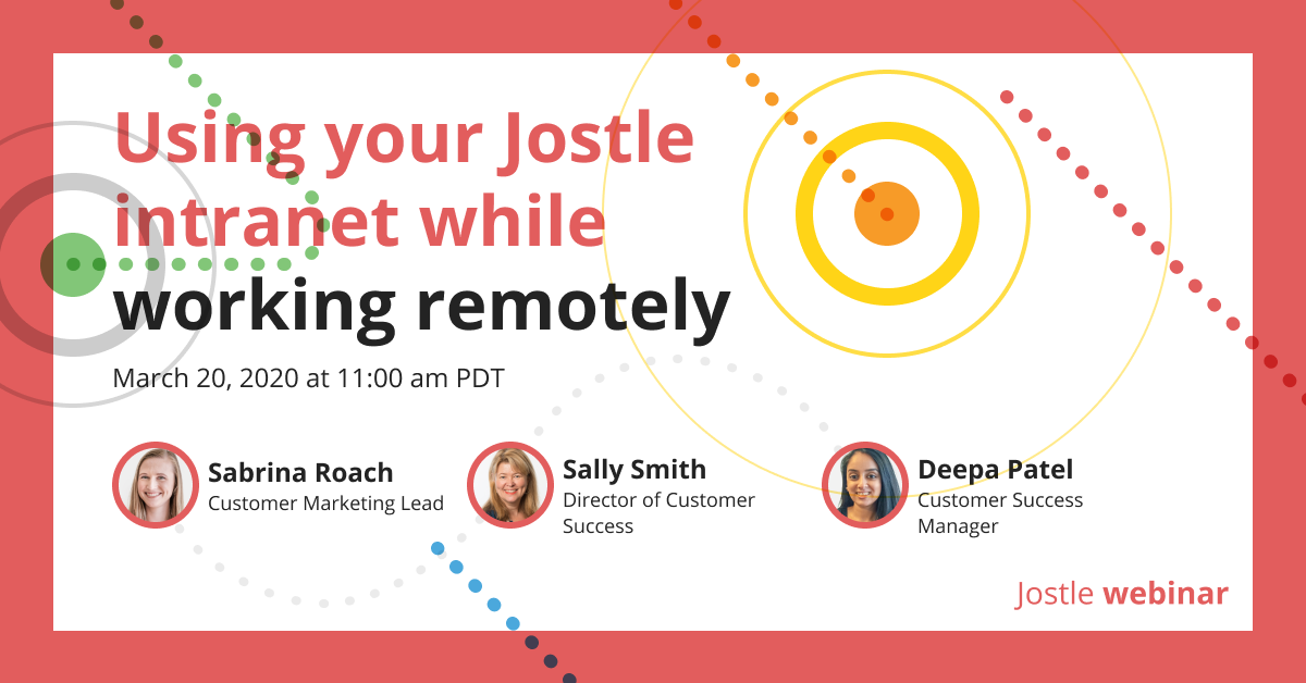 [Webinar] Using your Jostle intranet while working remotely
